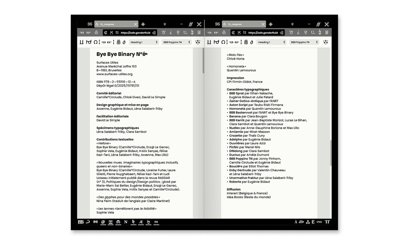 Bye Bye Binary – N° é·e, Imaginaires typo·graphiques post-binaires